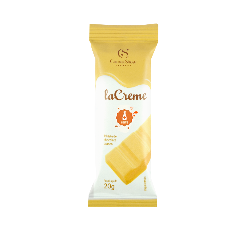 TABLETE LACREME BRANCO 20G | Loja Cacau Show