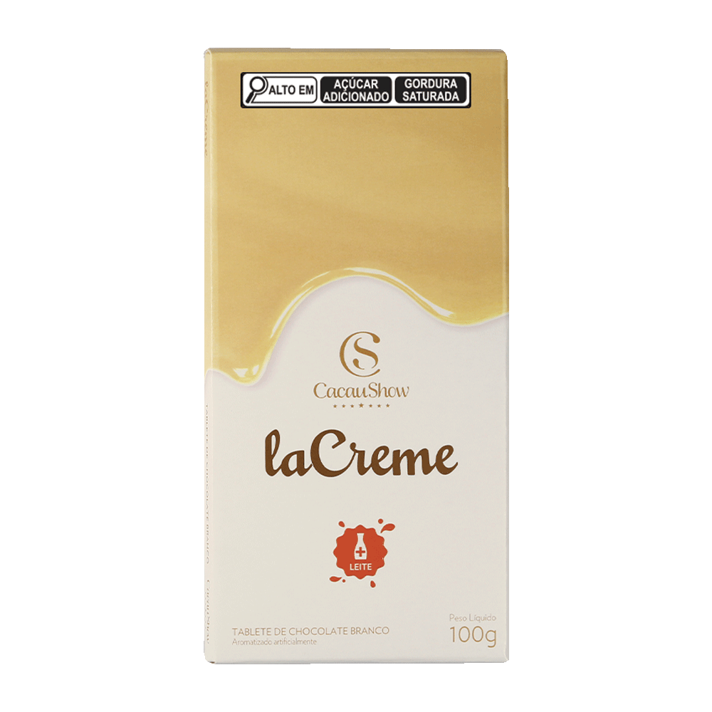 TABLETE LACREME BRANCO 100G | Loja Cacau Show