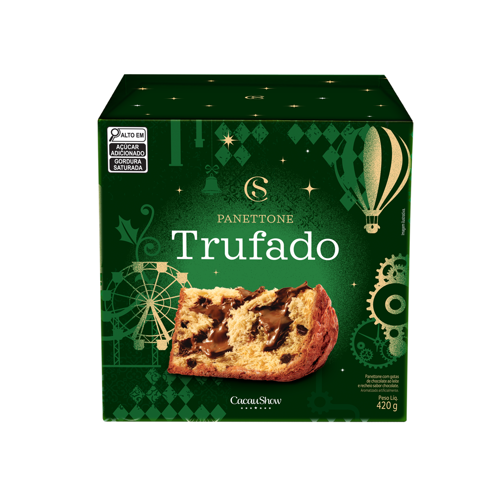 Panetone De Chocolate Ao Leite 420g Loja Cacau Show